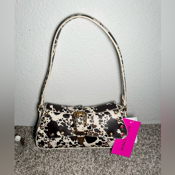 Betsey Johnson | Bags | Betsey Johnson Cow Print Shoulder Bag | Poshmark